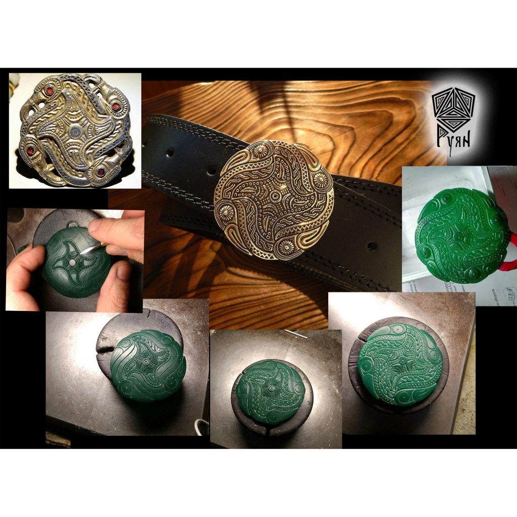 Vikings Ravens buckle belt Bronze - Ruyan